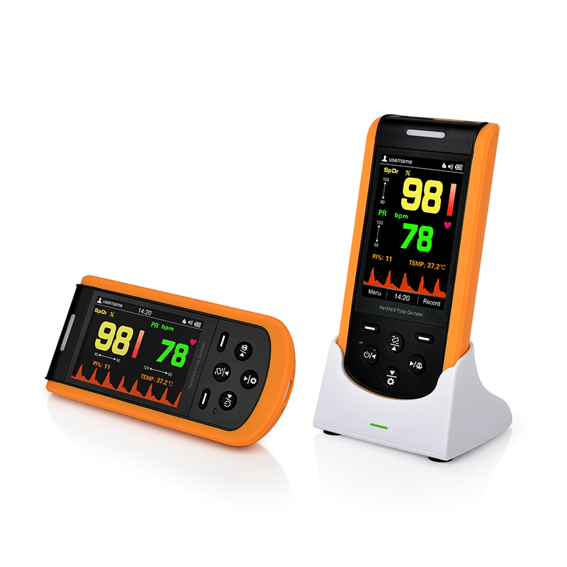 Lepu Medical Grade FDA Approved Bedside Handheld Overnight Pulse Oximeter Fingertip Oximeter Blood Oxygen Meter Finger Oxygen Monitor for Infant Kid Toddler Adult Android iPhone Rechargeable Digital P...