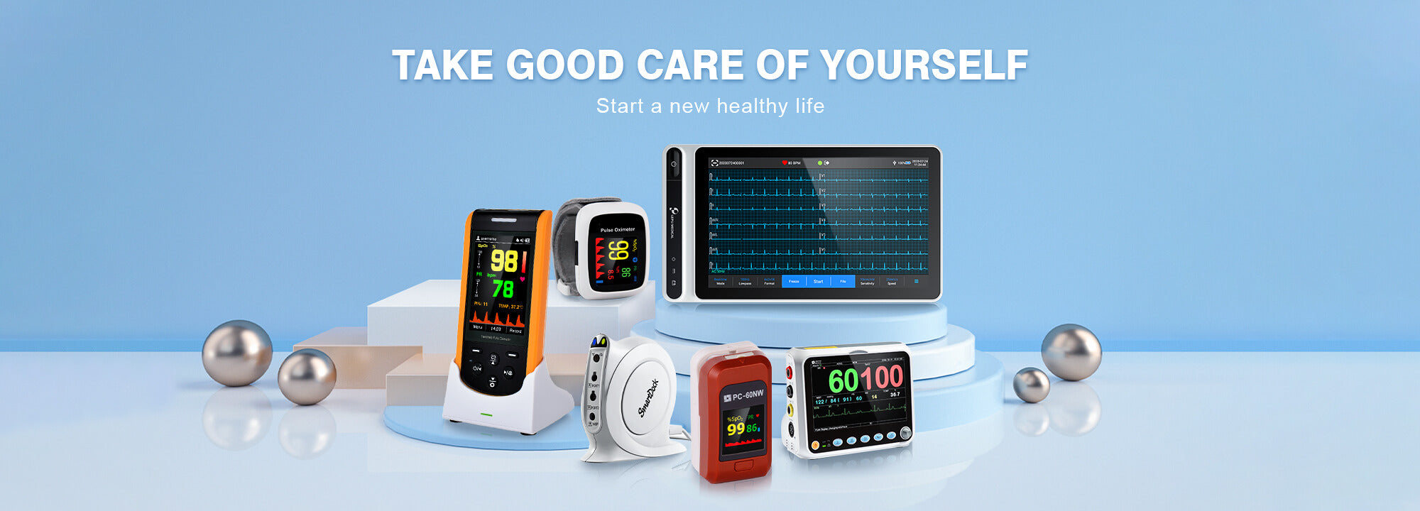 Lepu Creative Medical Pulse Oximeter EKG Machine Vital Signs Monitor